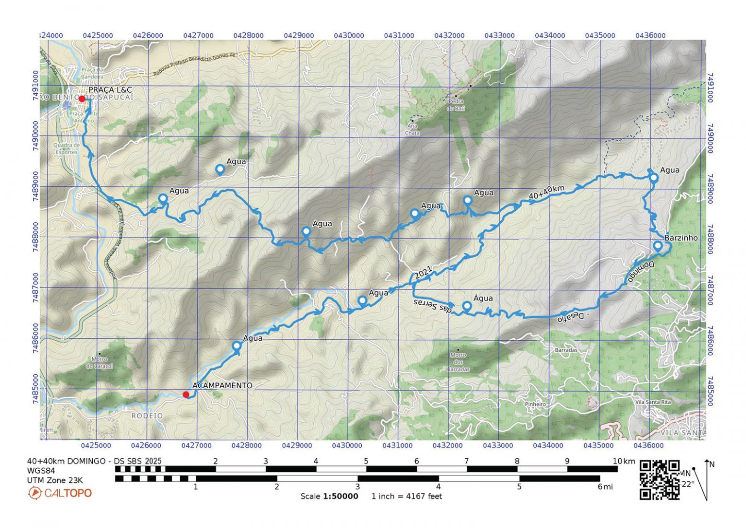 Altimetria e Percurso DS SBS 2025